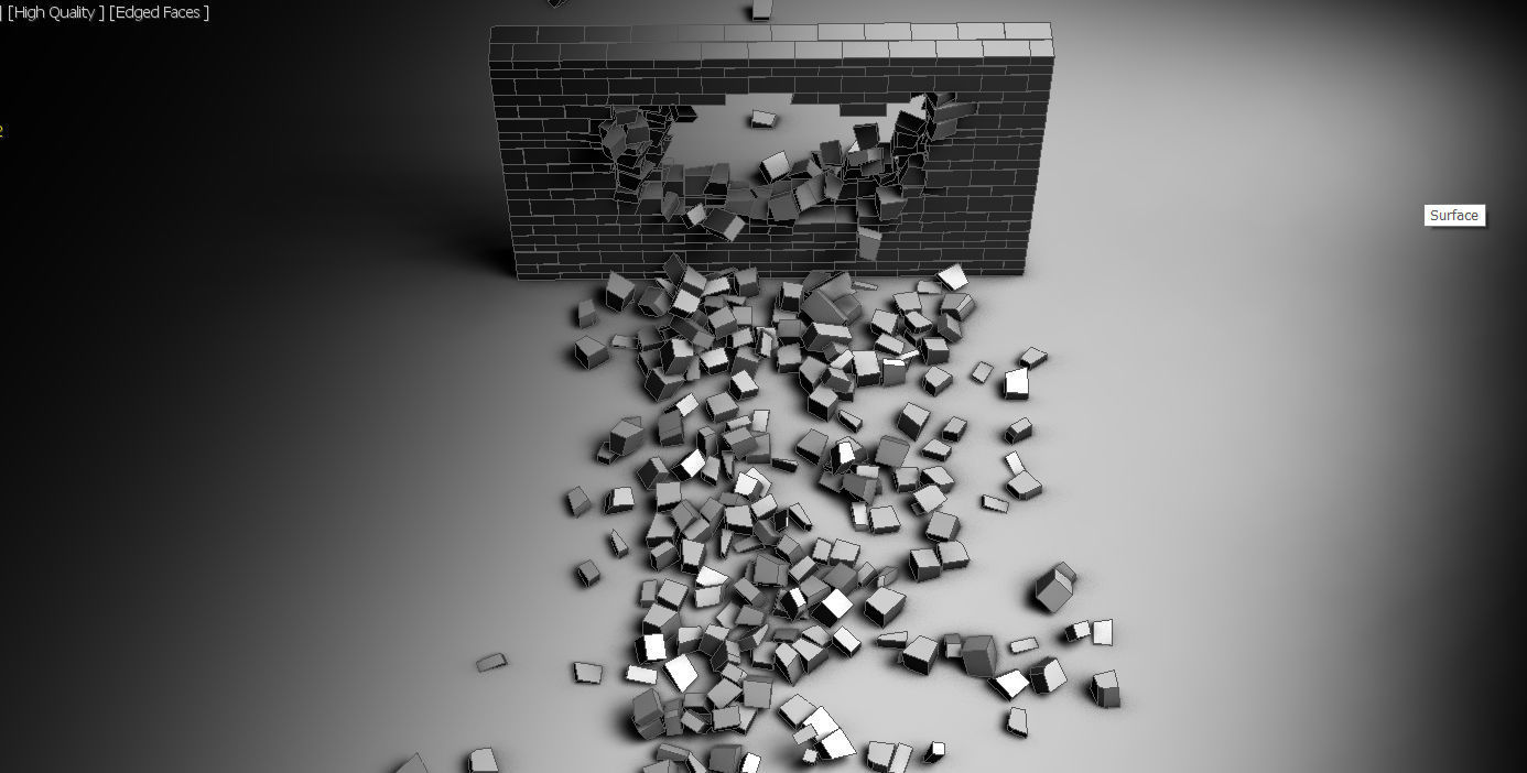 Brick Wall Breaking 3D model animated | CGTrader
