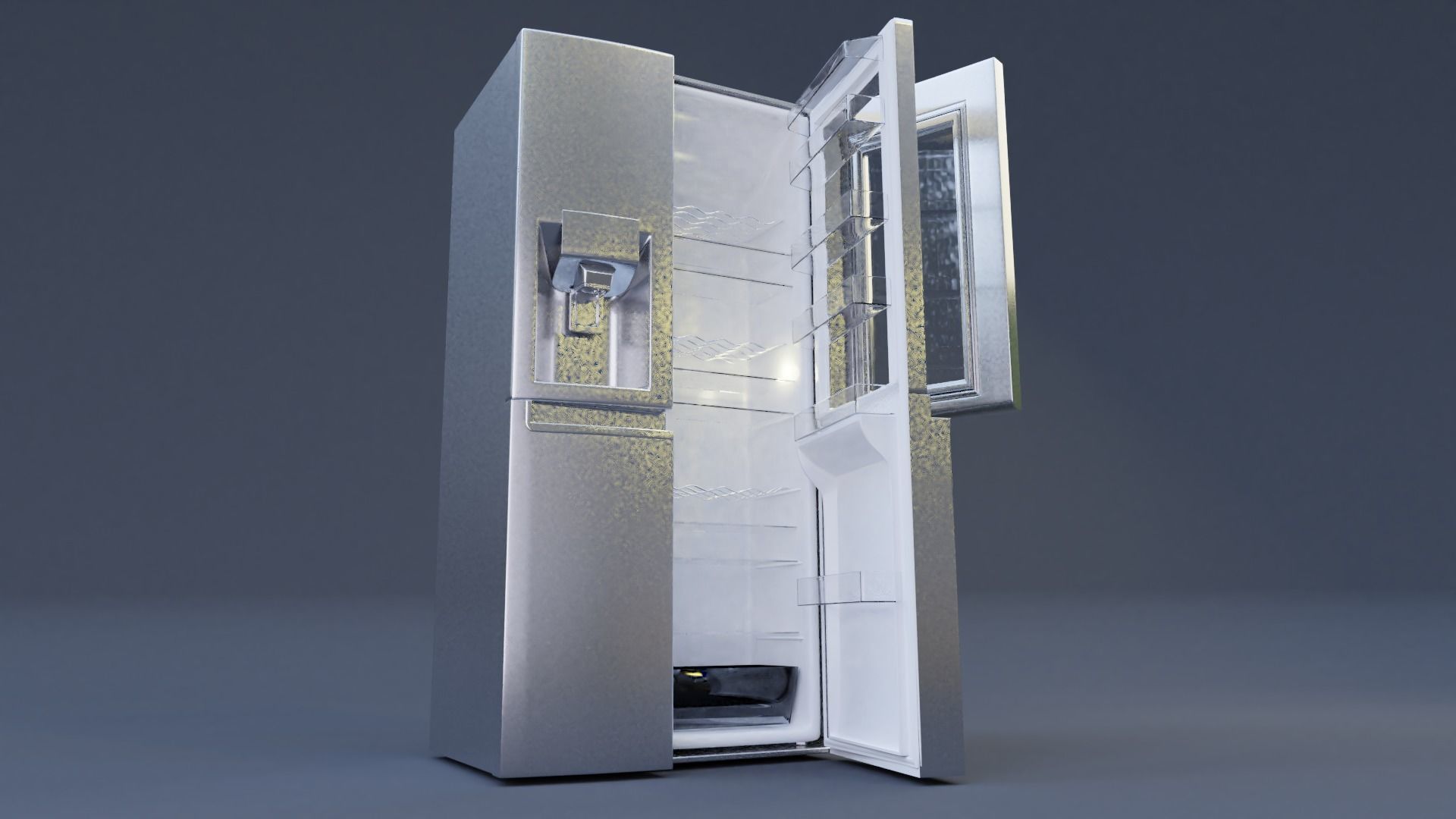 double door lg fridge 3D model | CGTrader