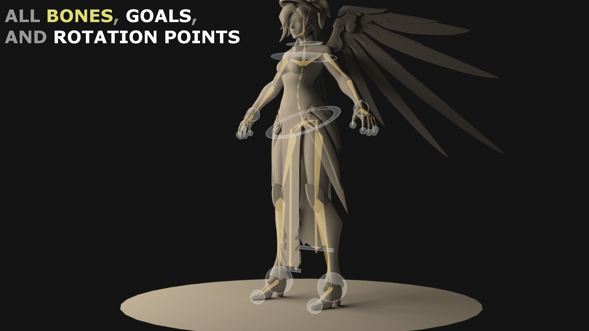 Rigged Mercy 3D model rigged | CGTrader