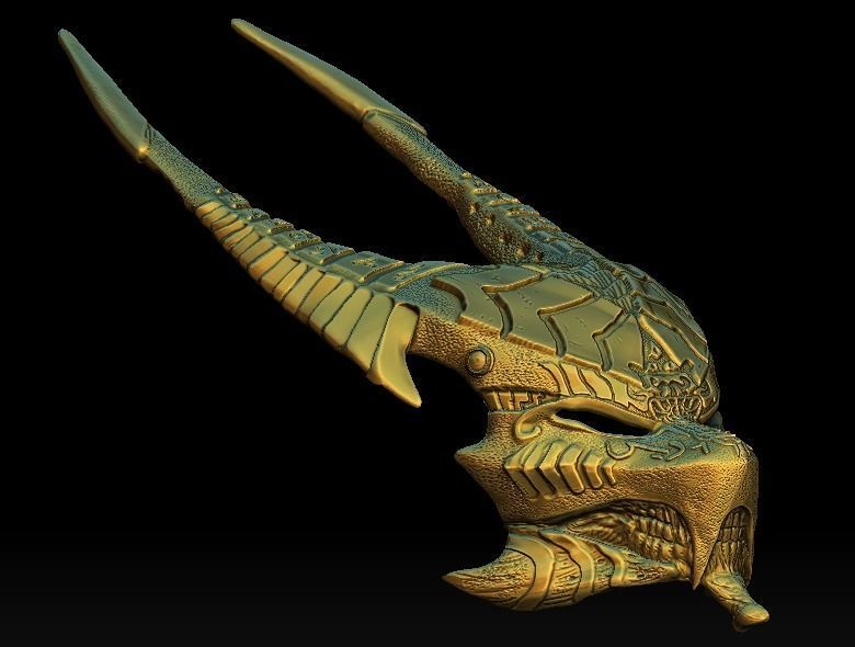 Anubis predator bio mask 3D model | CGTrader