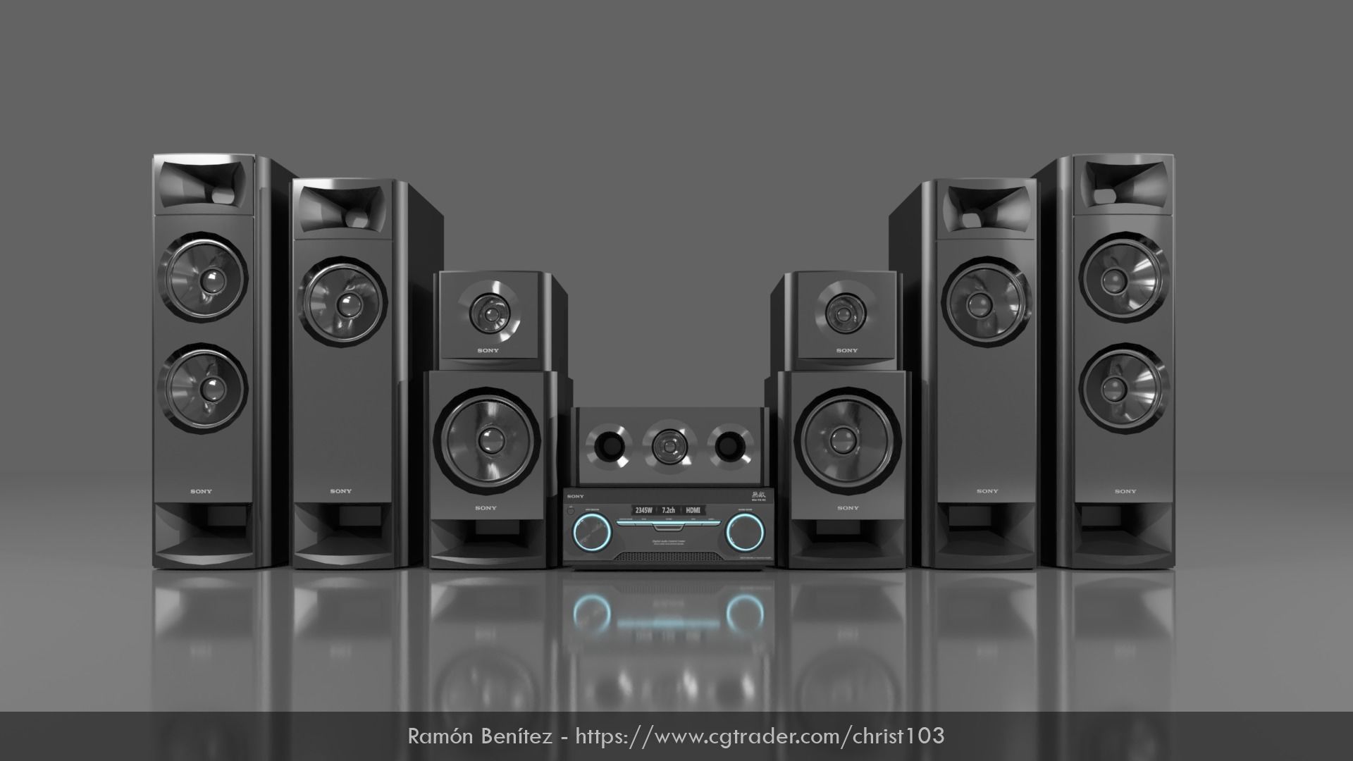 3D model Home Theater Sony Muteki VR / AR / low-poly | CGTrader