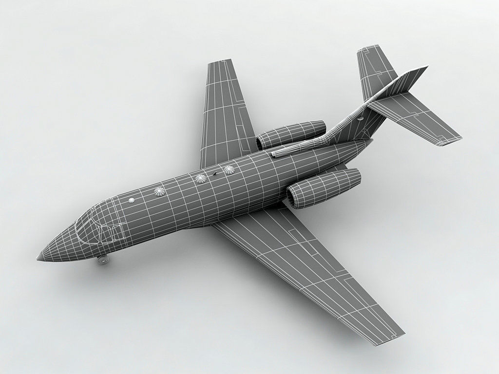 3D model Hawker 800XP Jet Aircraft VR / AR / low-poly | CGTrader