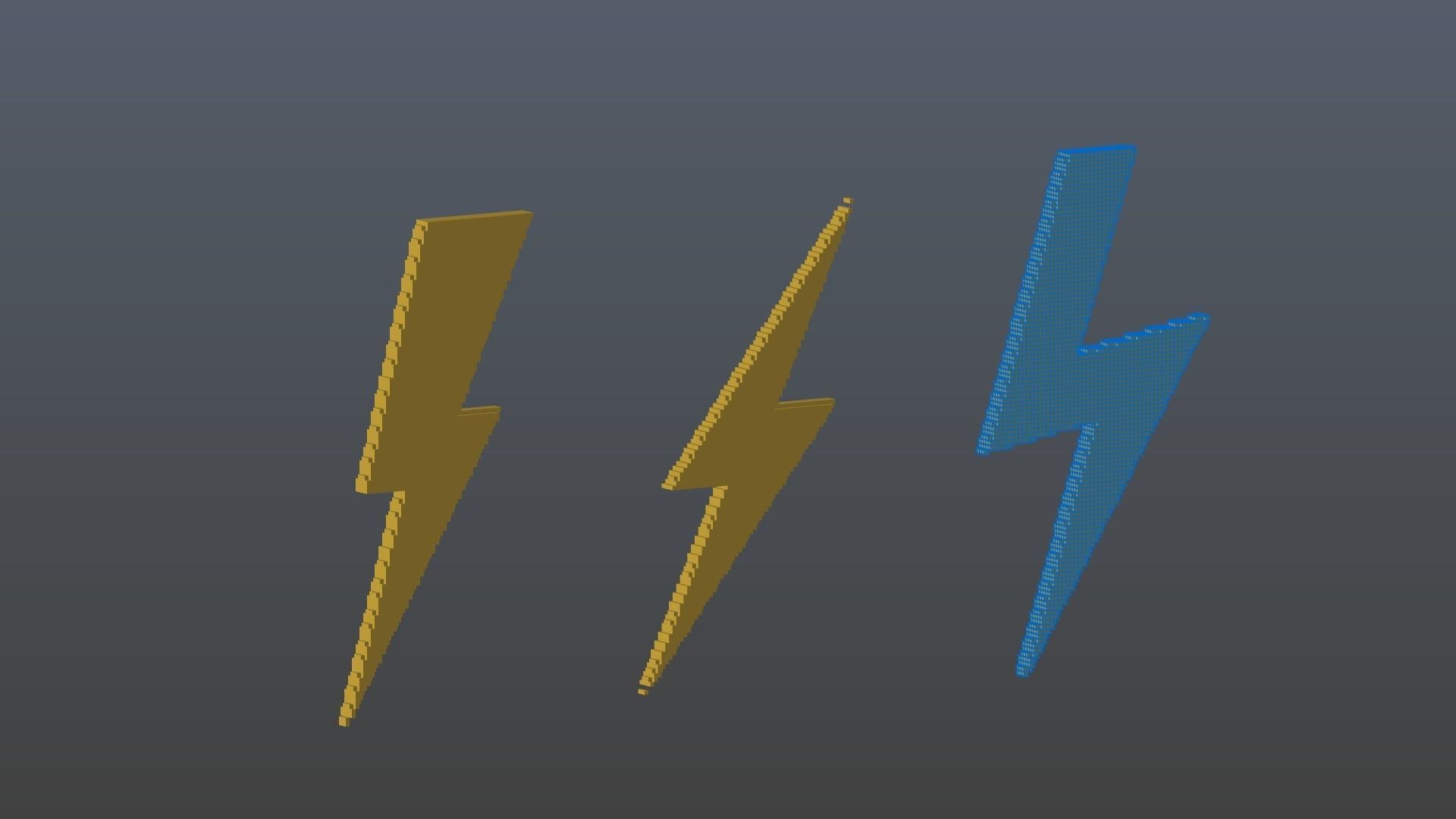 Thunder symbols voxel 4 3D model | CGTrader