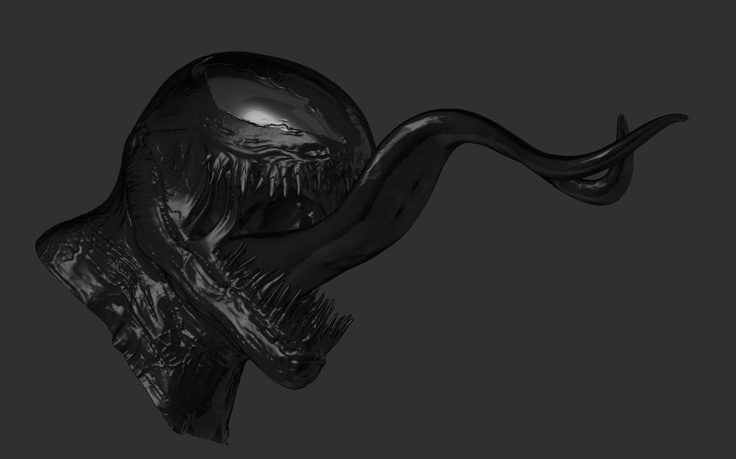 VENOM inspired head 3D model 3D printable | CGTrader