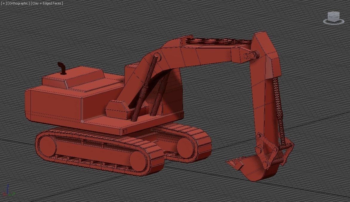 3D model Hydraulic Excavator Lowpoly - Heavy Machinery Equipment VR ...