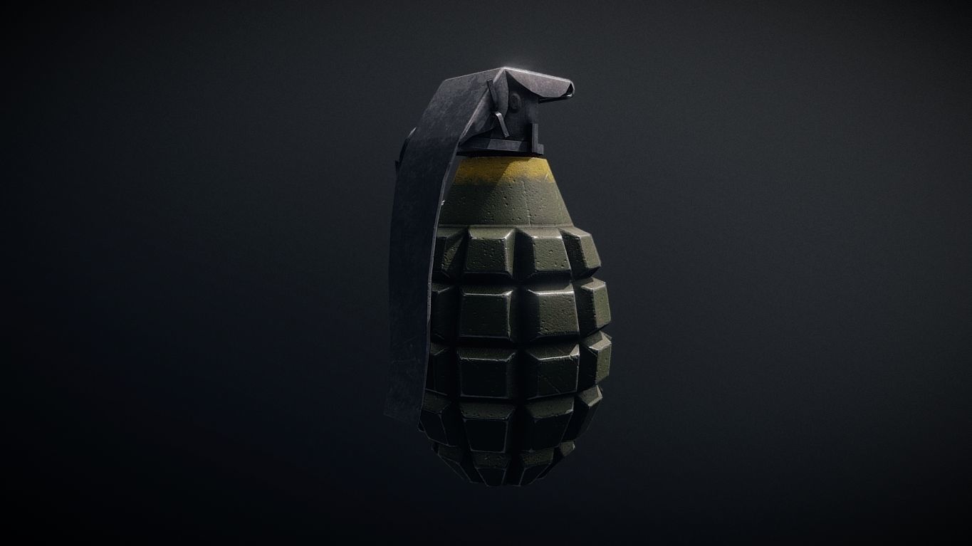 Mk2 Explosive Grenade PBR Optimized free VR / AR / low-poly 3D model ...