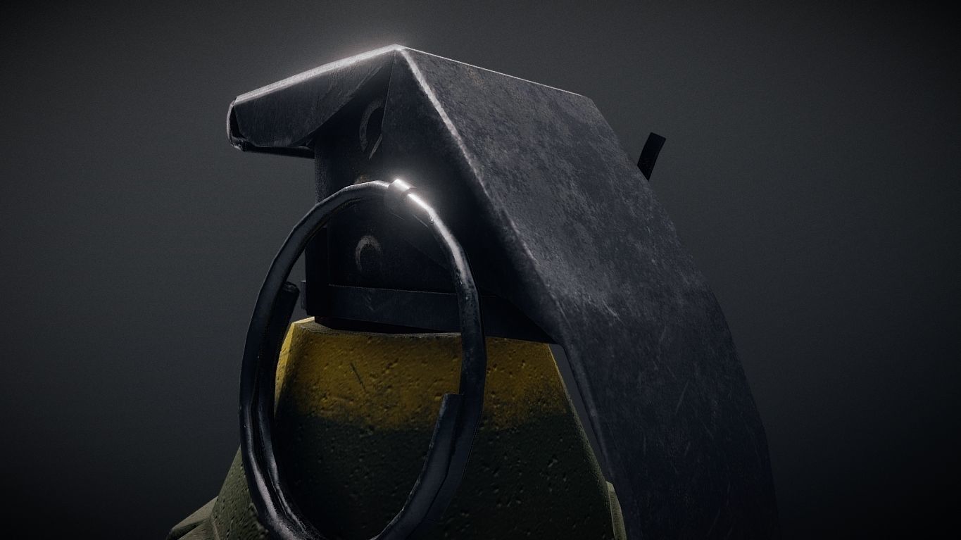 Mk2 Explosive Grenade PBR Optimized free VR / AR / low-poly 3D model ...
