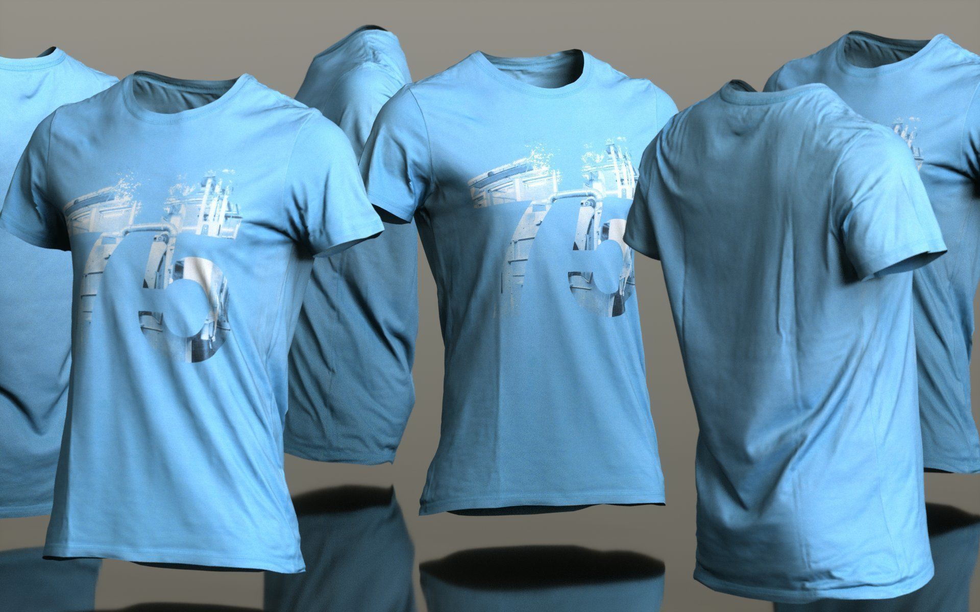 3D model Mens Clothing Light Blue Tshirt VR / AR / low-poly | CGTrader
