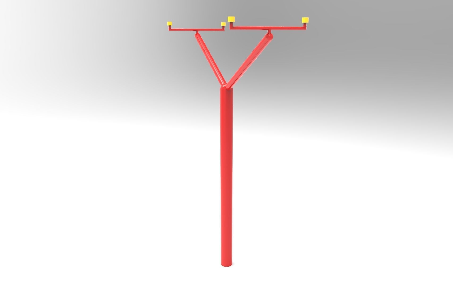 Y Column pole with two lights 3D model | CGTrader