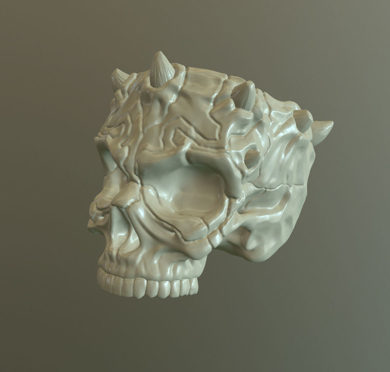 Skull container free 3D model 3D printable | CGTrader