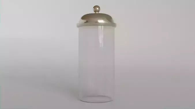 3D model Glass Jar with Light Copper Lid VR / AR / low-poly | CGTrader