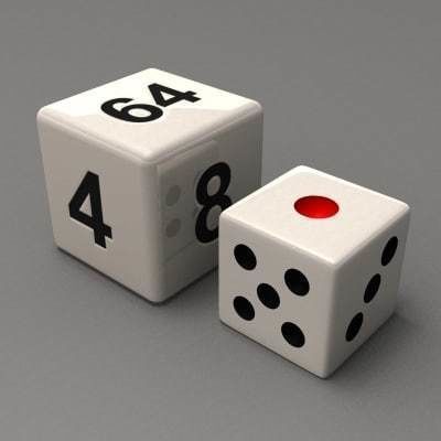 Dice 3D model with number four Texture | CGTrader