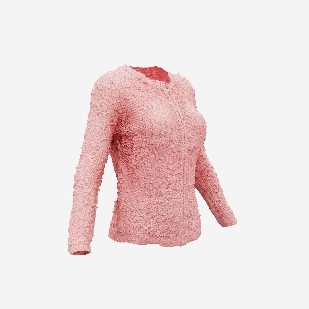 3D model Pink Fur Top VR / AR / low-poly | CGTrader