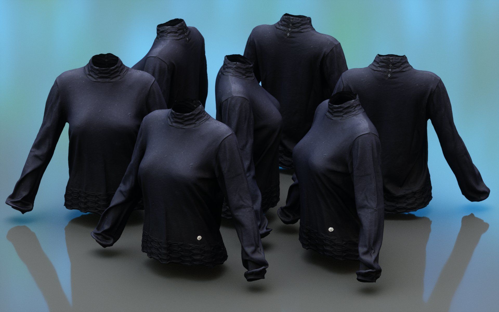 3D model Neck Button Dark Top VR / AR / low-poly | CGTrader