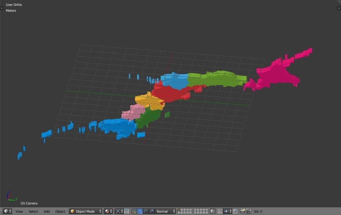 3D model Japan 3D Map with regions and 3D Map with prefectures VR / AR ...