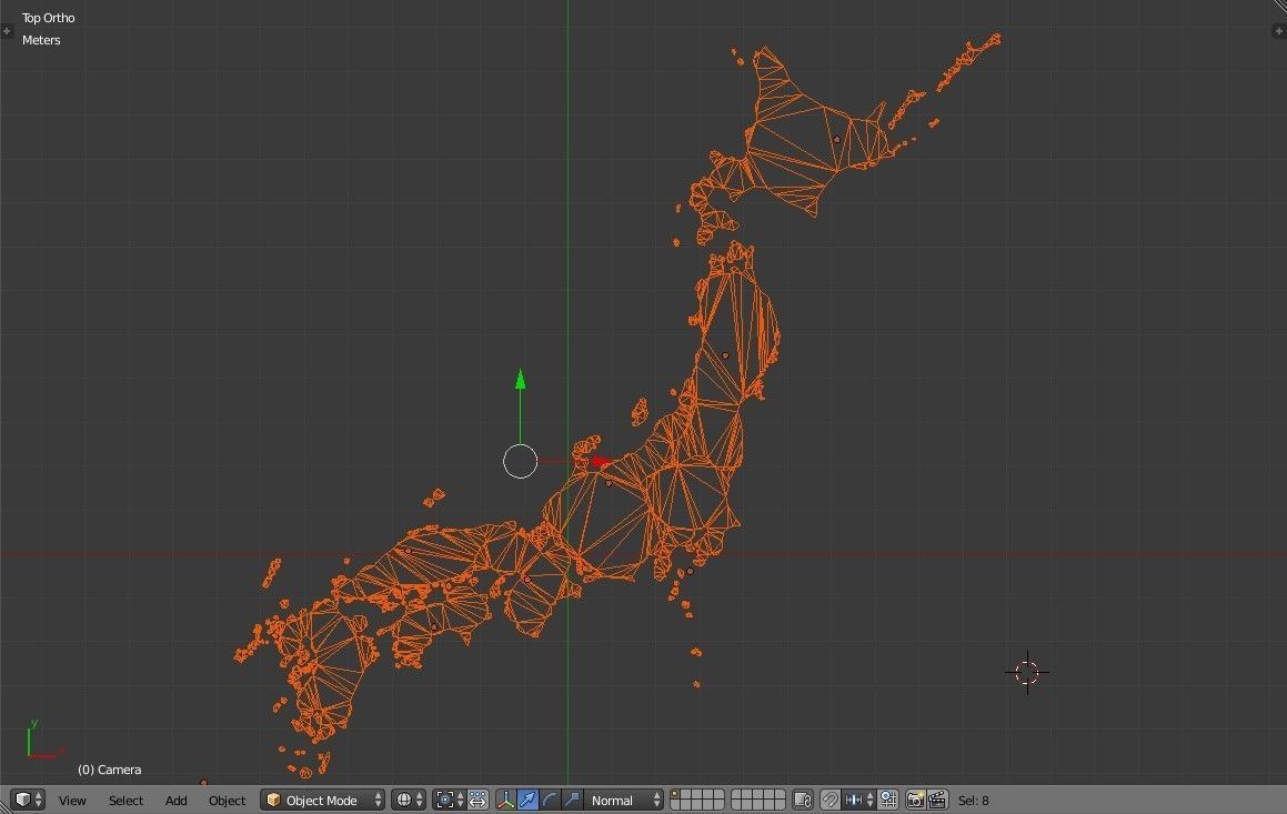 3D model Japan 3D Map with regions and 3D Map with prefectures VR / AR ...