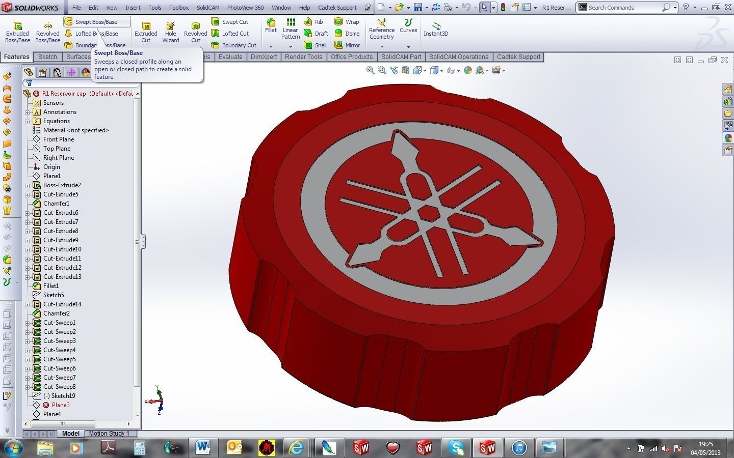Yamaha R1 Reservoir cap free 3D model | CGTrader