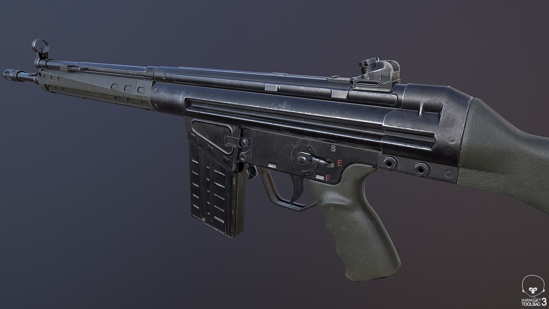 3D model G3A3 Rifle VR / AR / low-poly | CGTrader