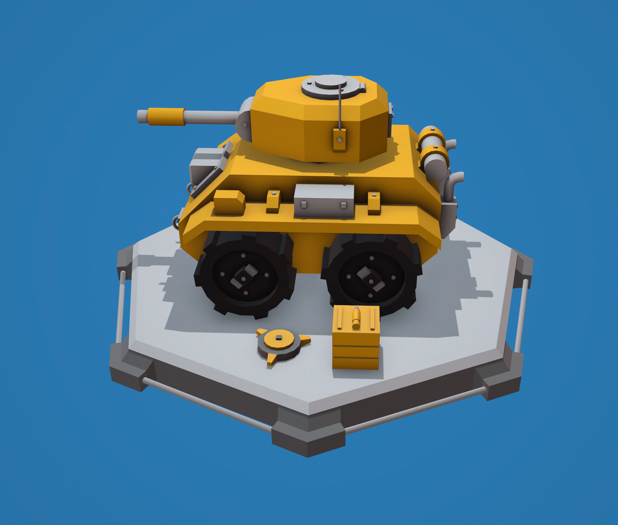 Cartoon Tank Free free VR / AR / low-poly 3D model | CGTrader