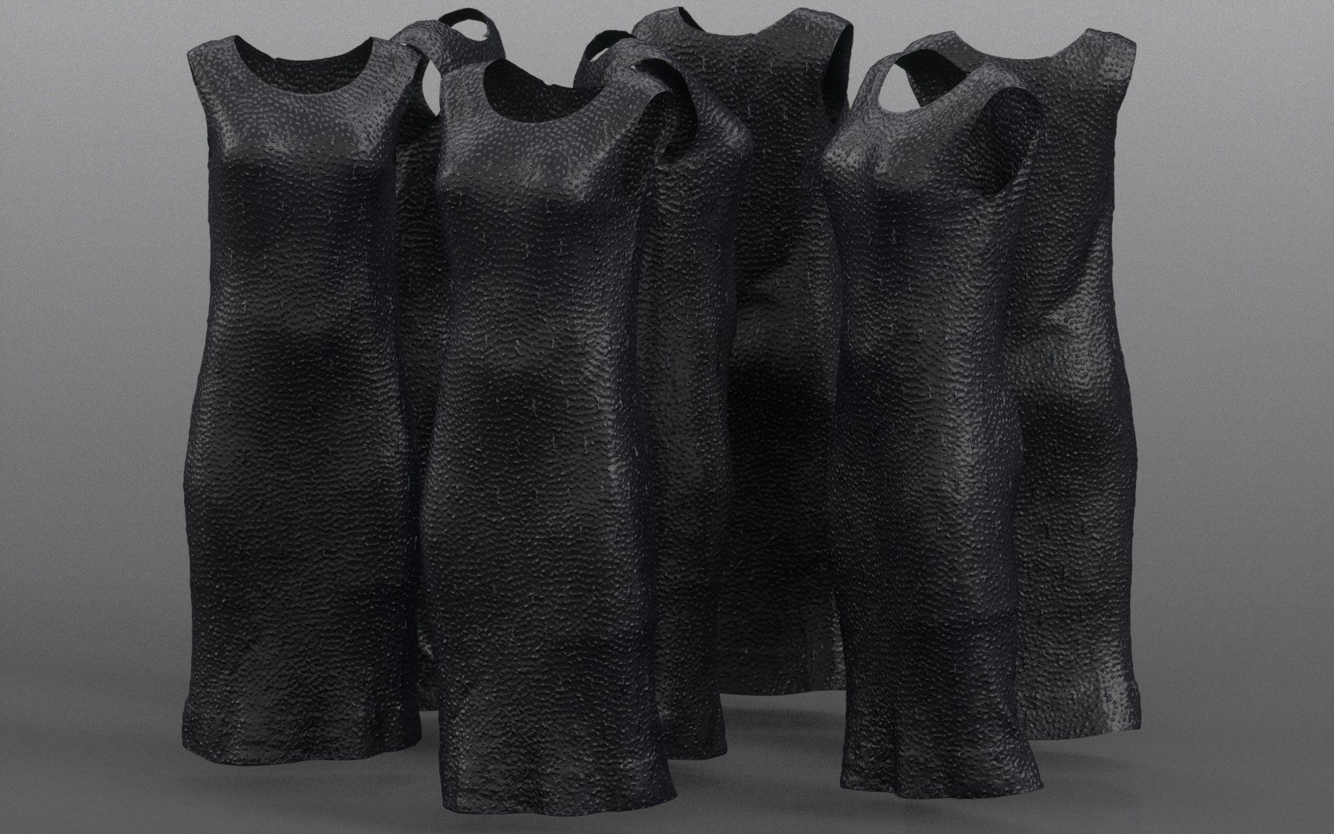 3D model Long Black Shiny Gala Dress VR / AR / low-poly | CGTrader