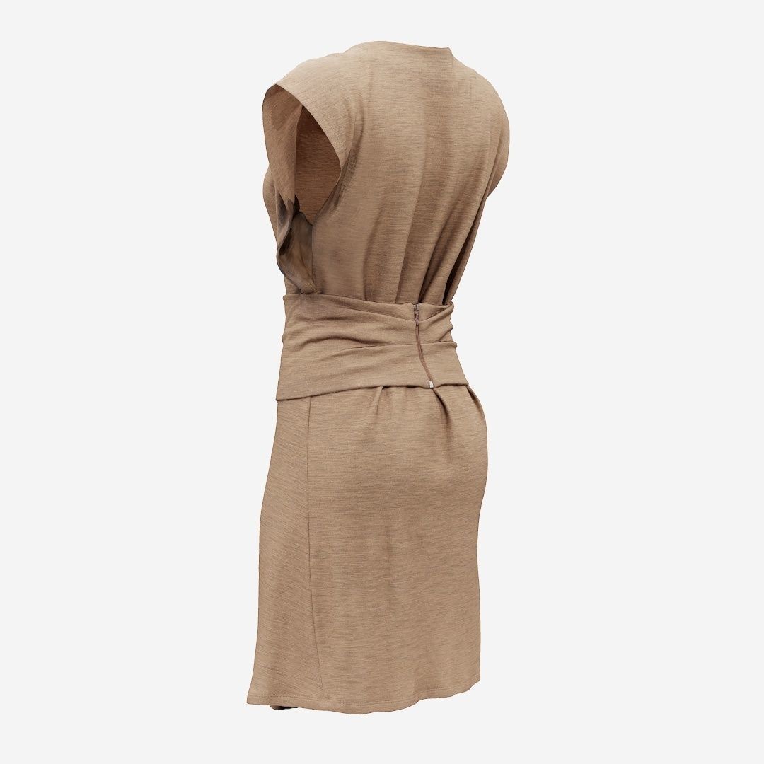 3D model Brown Tunic Dress VR / AR / low-poly | CGTrader