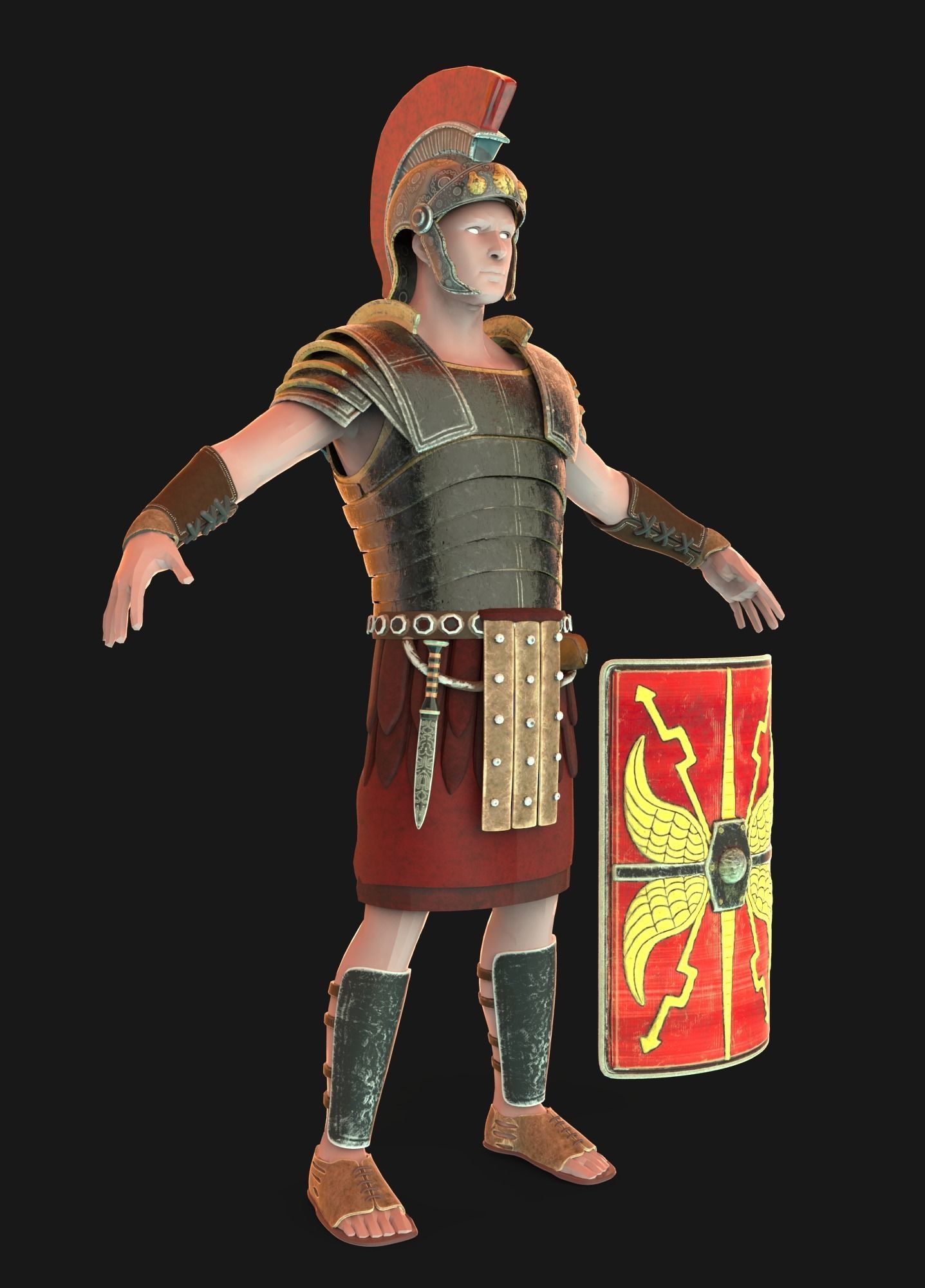 Roman Model soldier 3D model | CGTrader