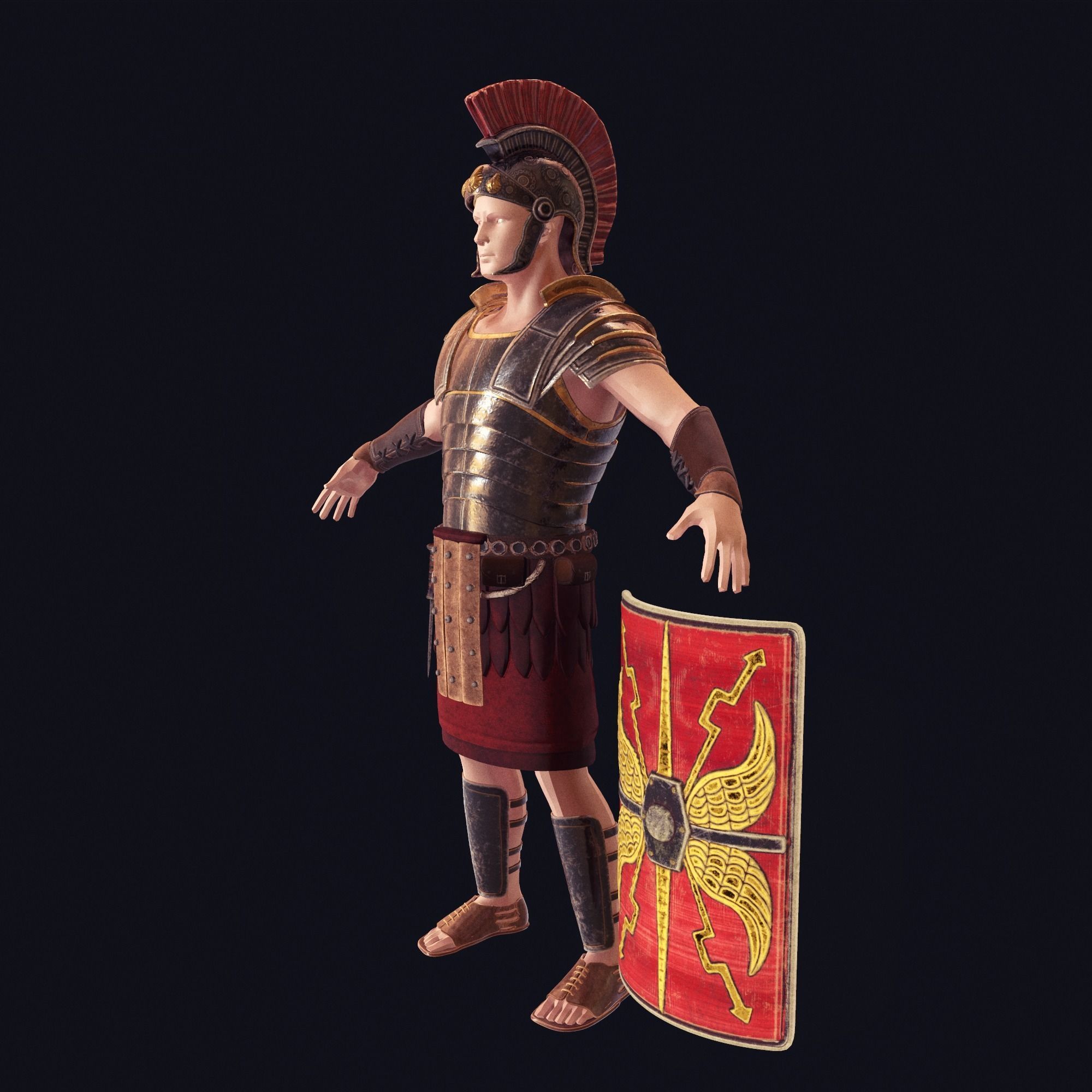 Roman Model soldier 3D model | CGTrader