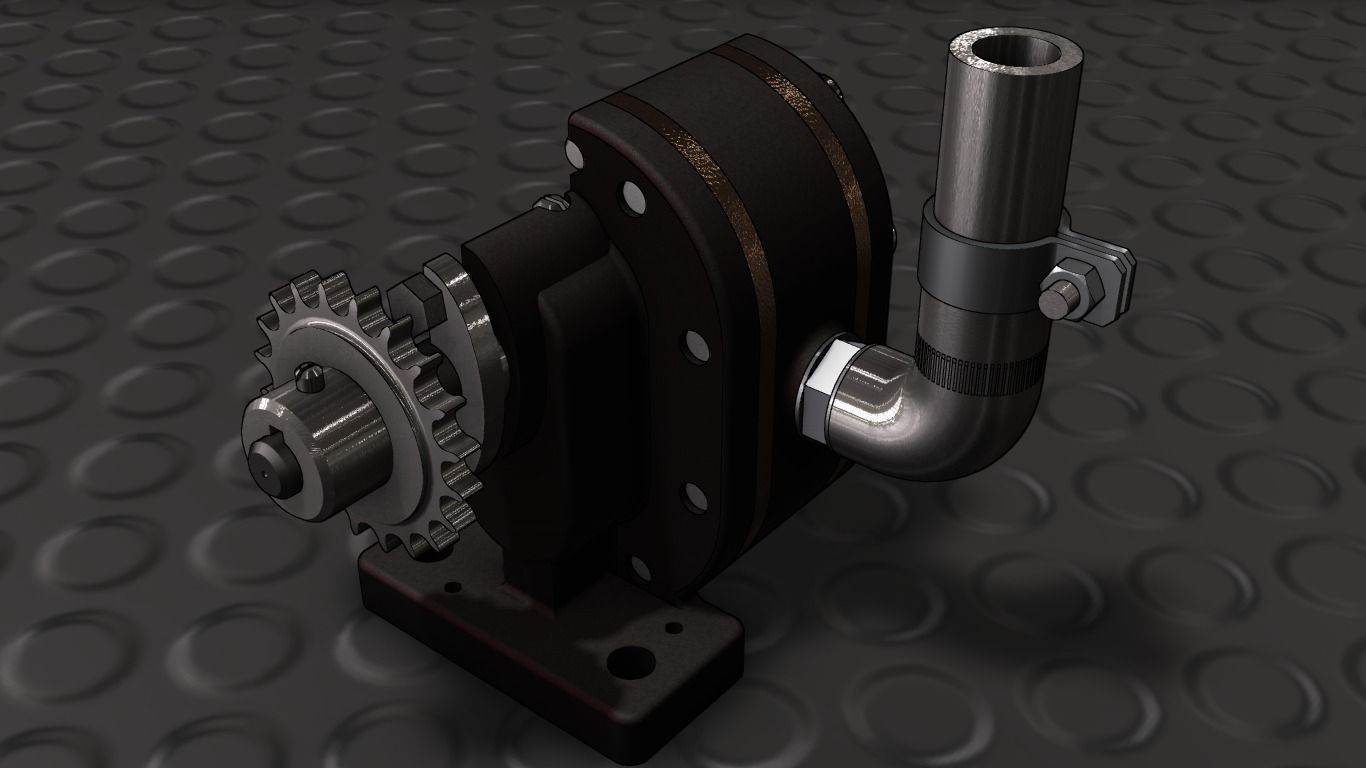 An oil pump free 3D model | CGTrader