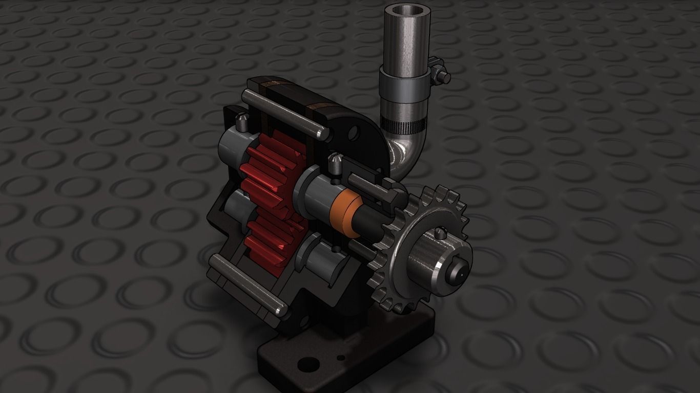 An oil pump free 3D model | CGTrader