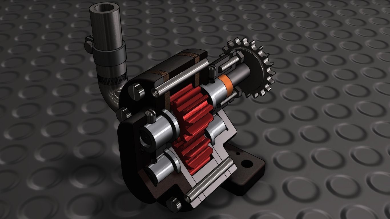 An oil pump free 3D model | CGTrader