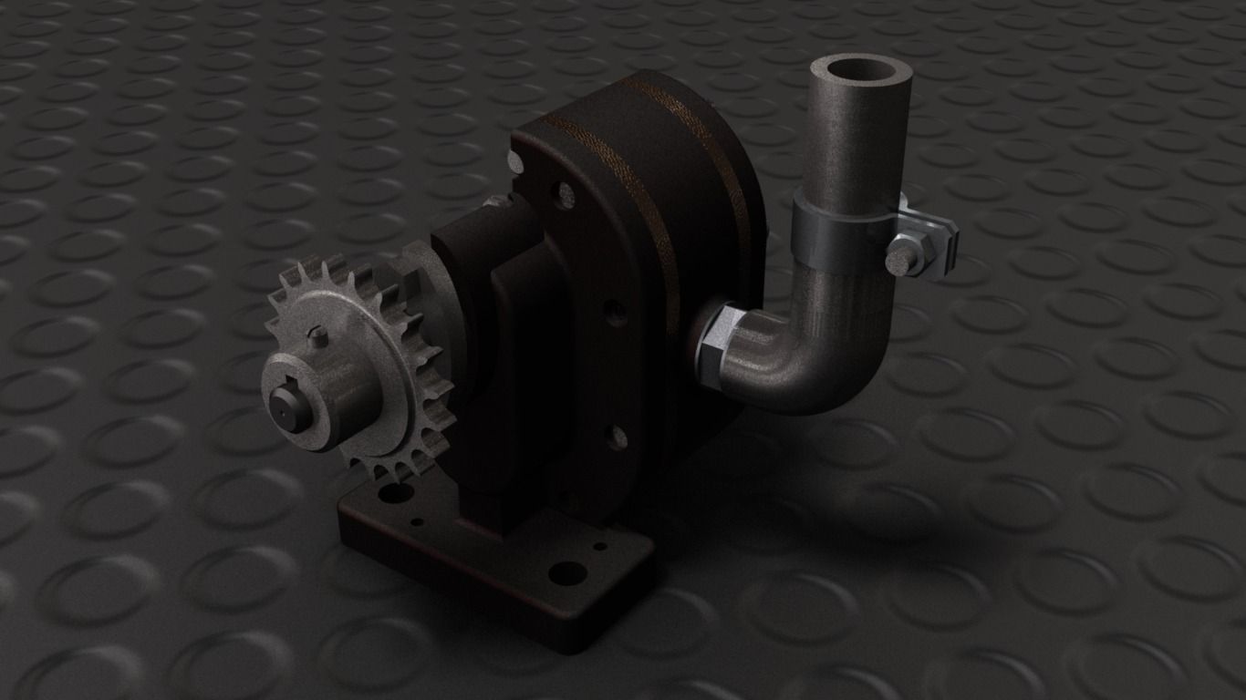 An oil pump free 3D model | CGTrader