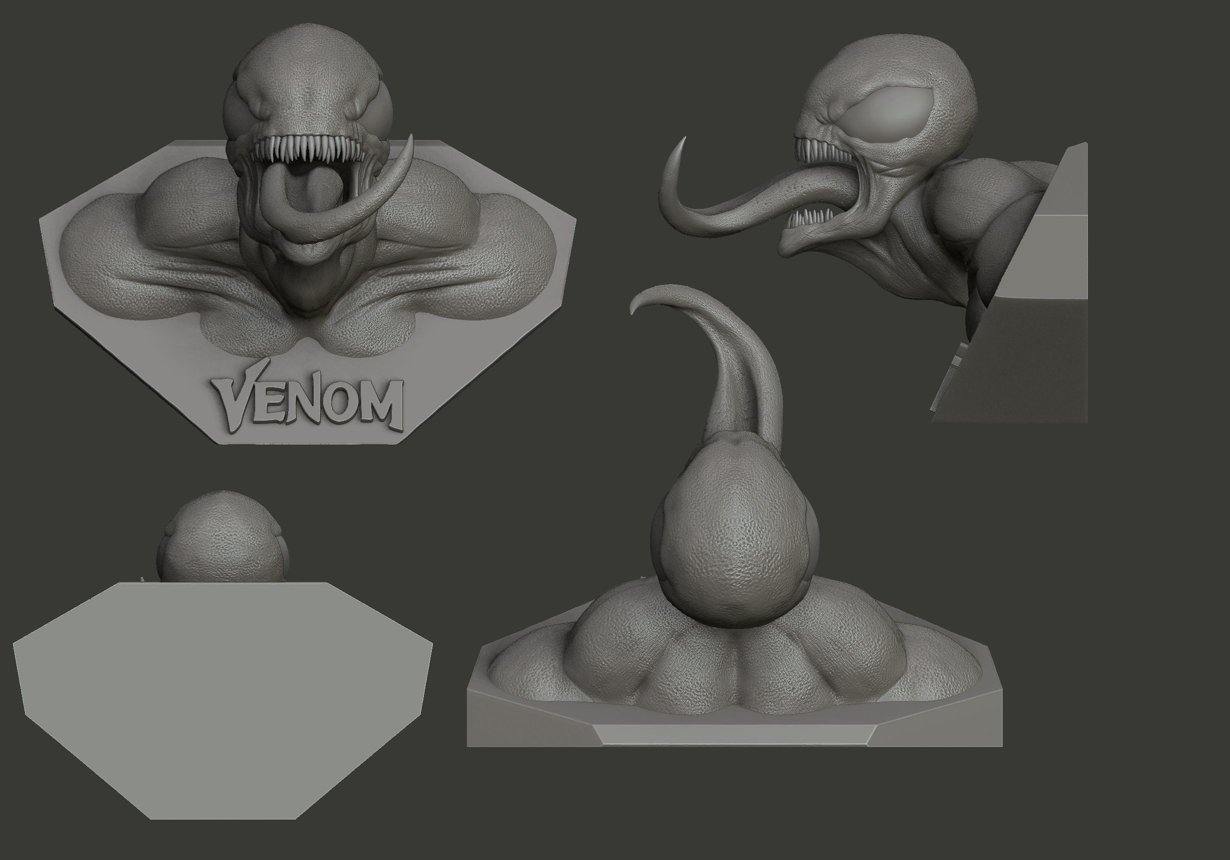 Venom 3d print head 3D model 3D printable | CGTrader