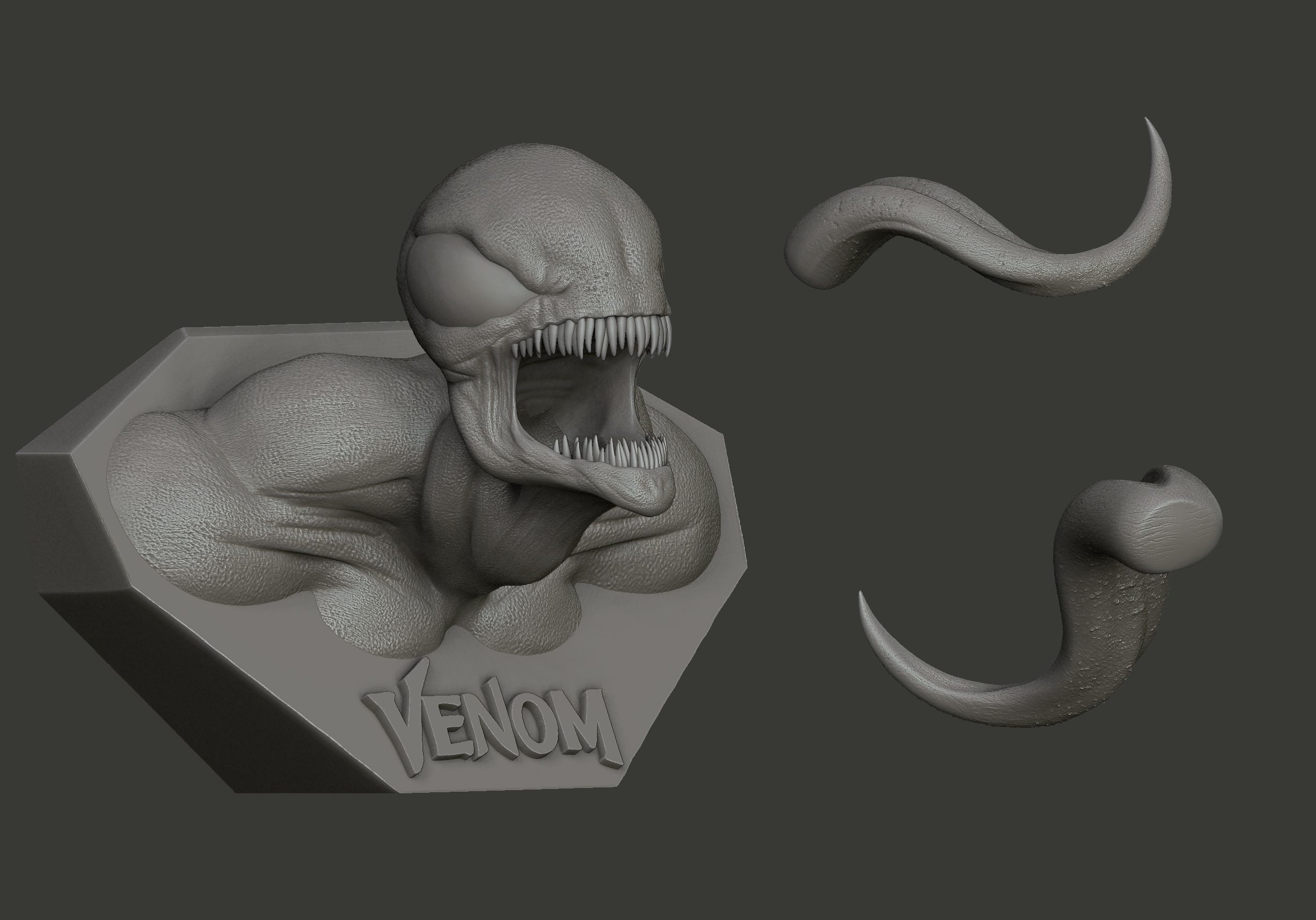 Venom 3d print head 3D model 3D printable | CGTrader