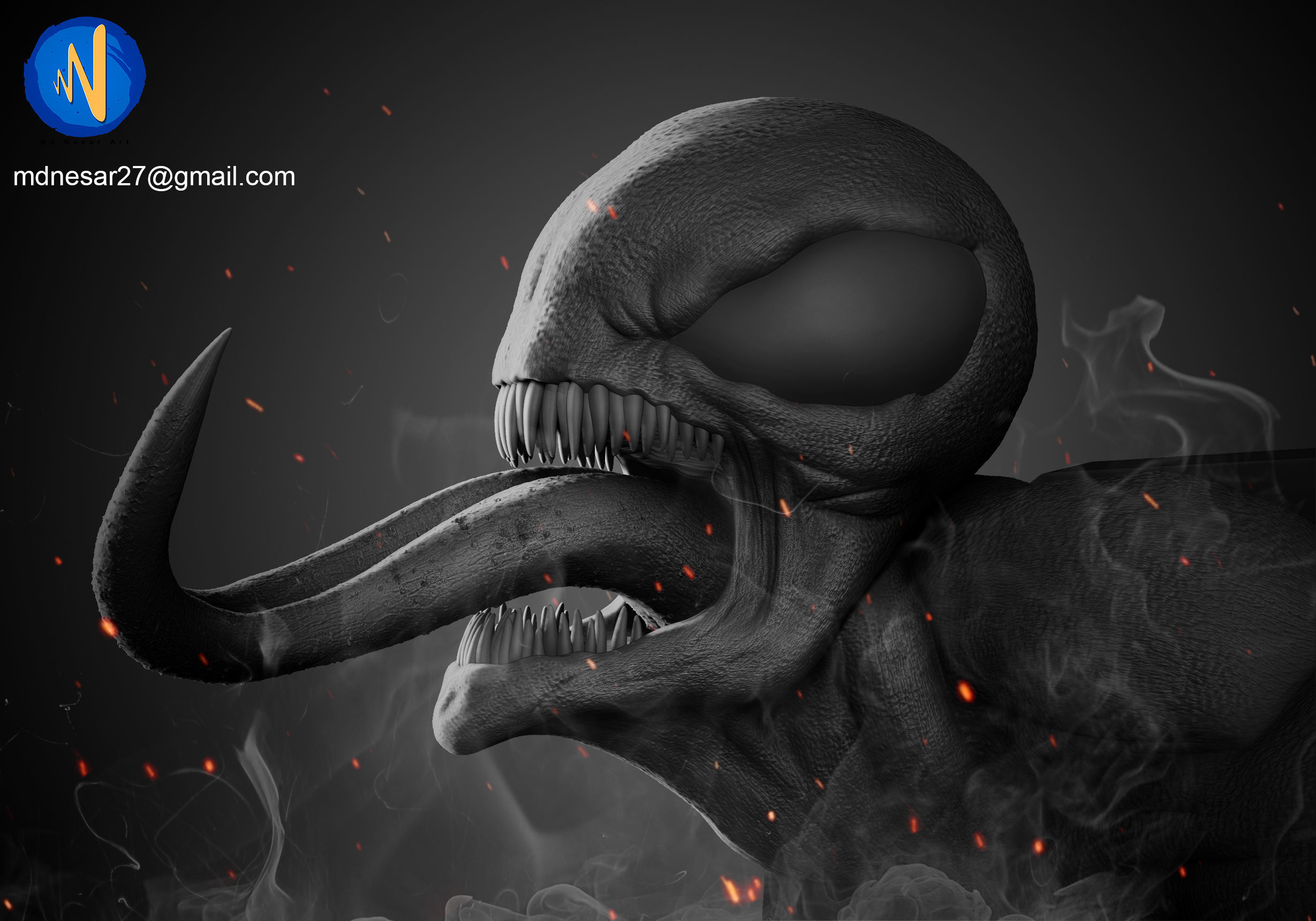 Venom 3d print head 3D model 3D printable | CGTrader