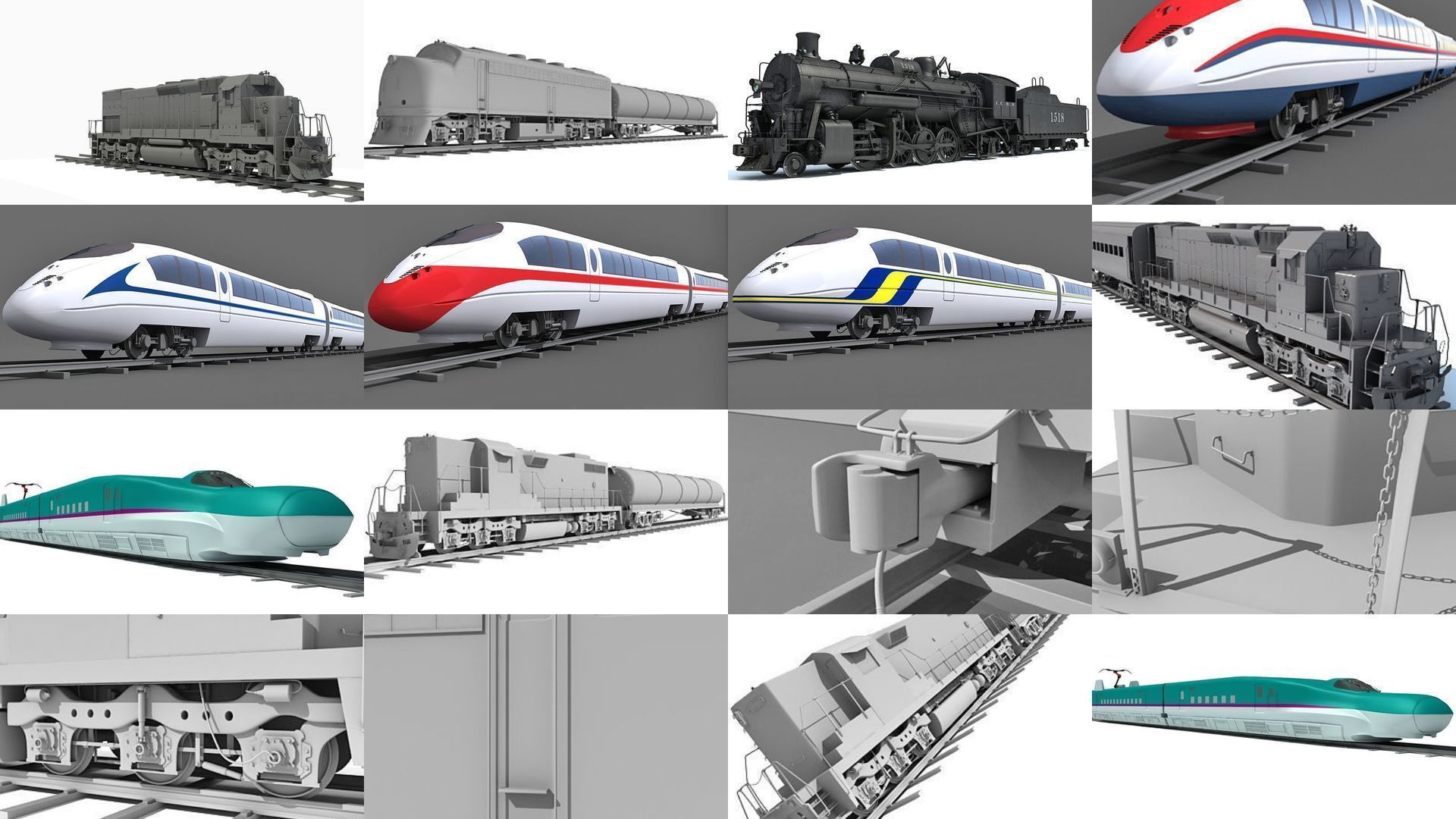 10 Train Collection 3D Models | CGTrader