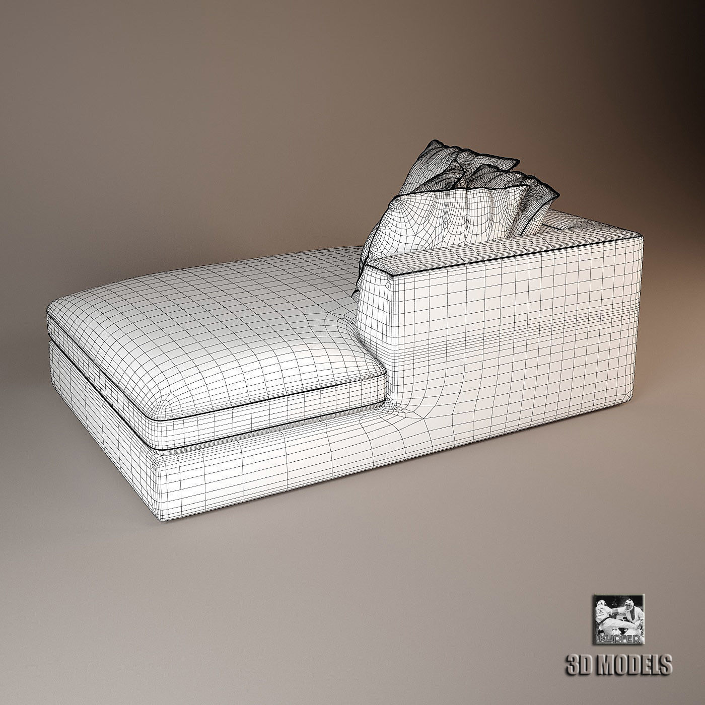 Meridiani Lewis Daybed 3D model | CGTrader