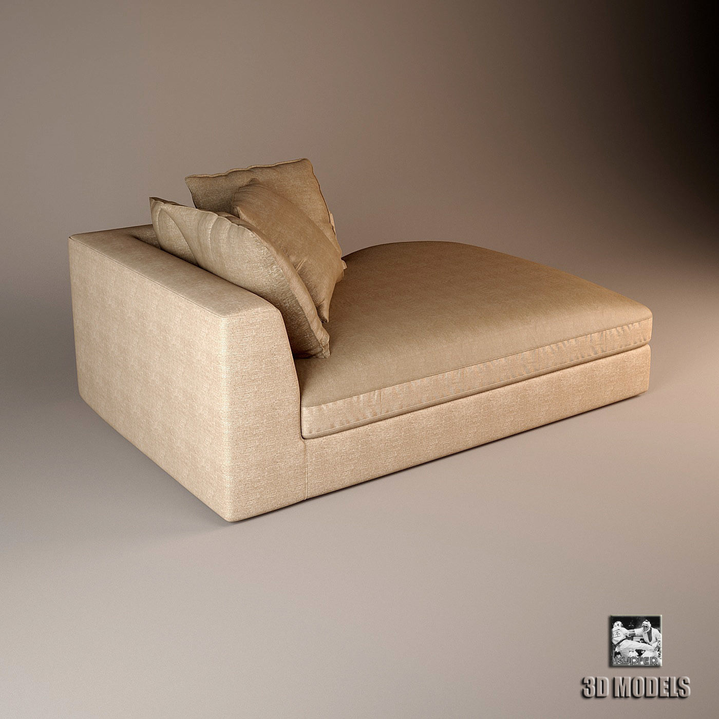 Meridiani Lewis Daybed 3D model | CGTrader