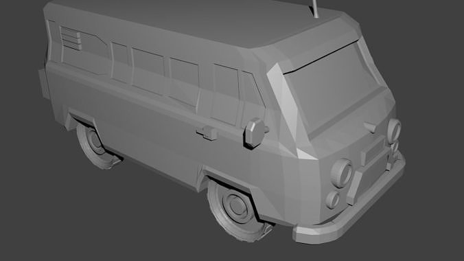 Minibus van 3D model | CGTrader
