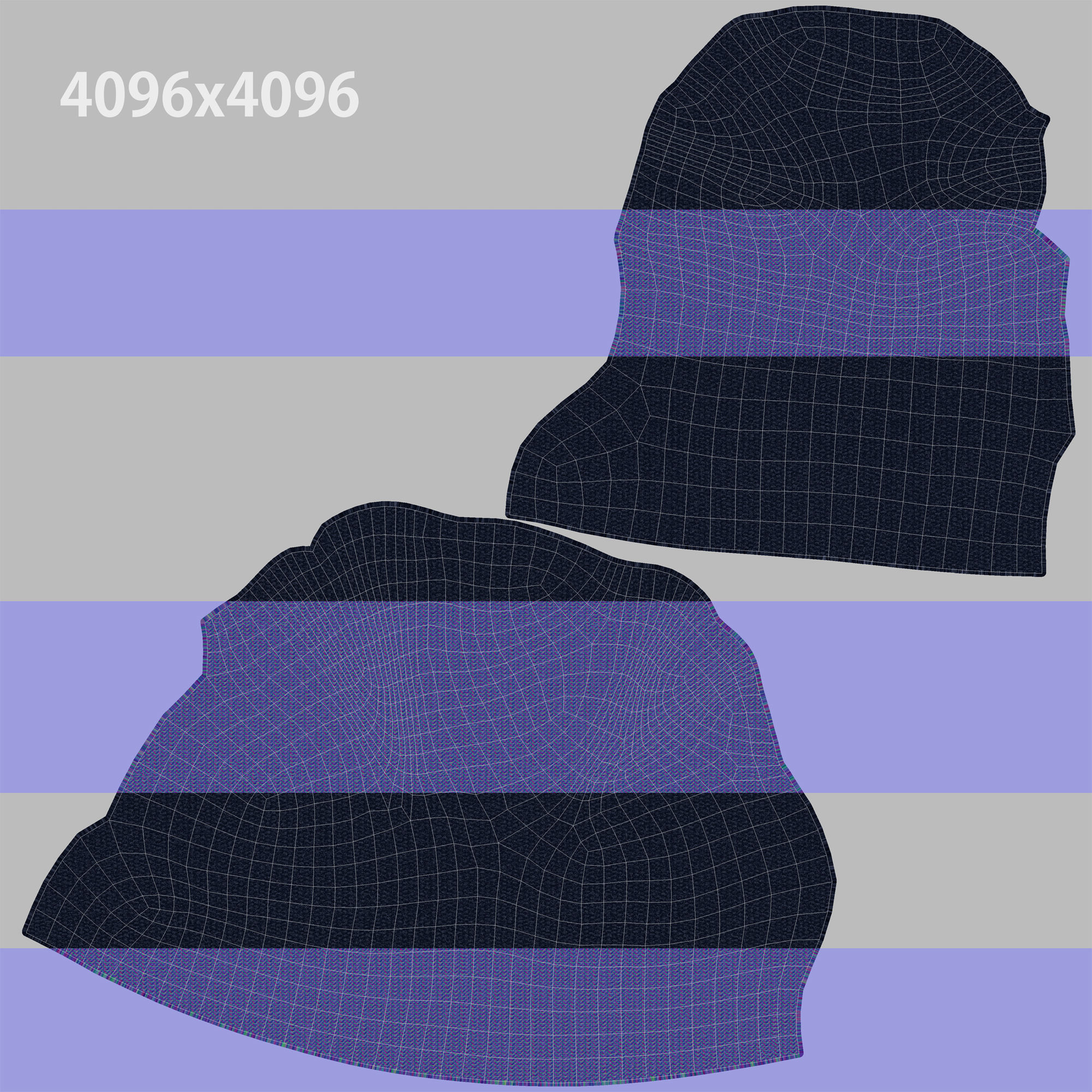 3D model Low poly cap navy beanie with orange tag VR / AR / low-poly ...