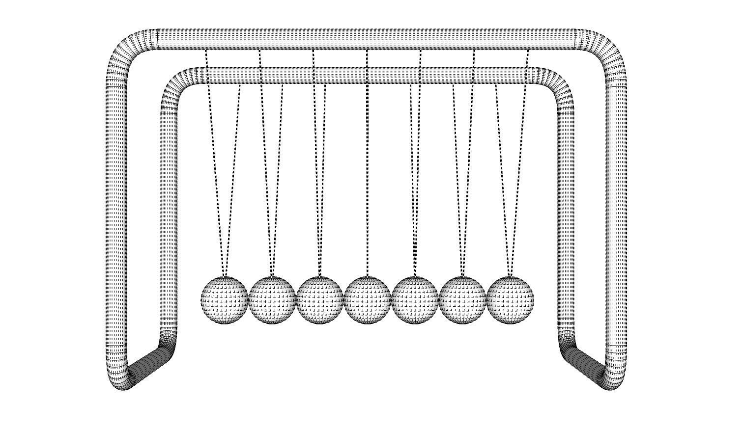 Newton Pendulum 3D model | CGTrader