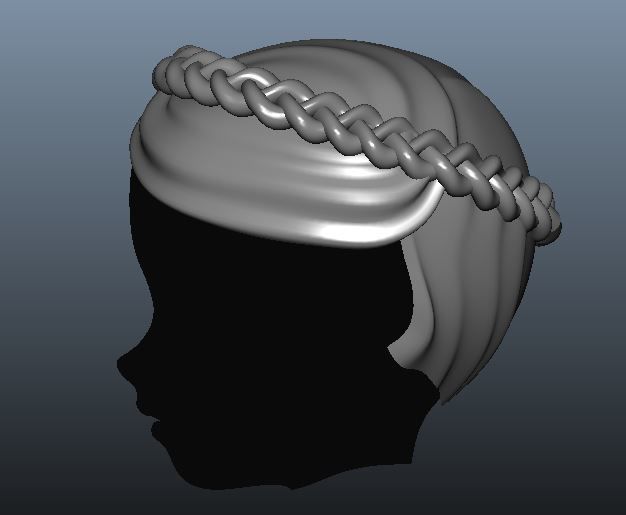 3D model Hair style for girl crown braid VR / AR / low-poly | CGTrader
