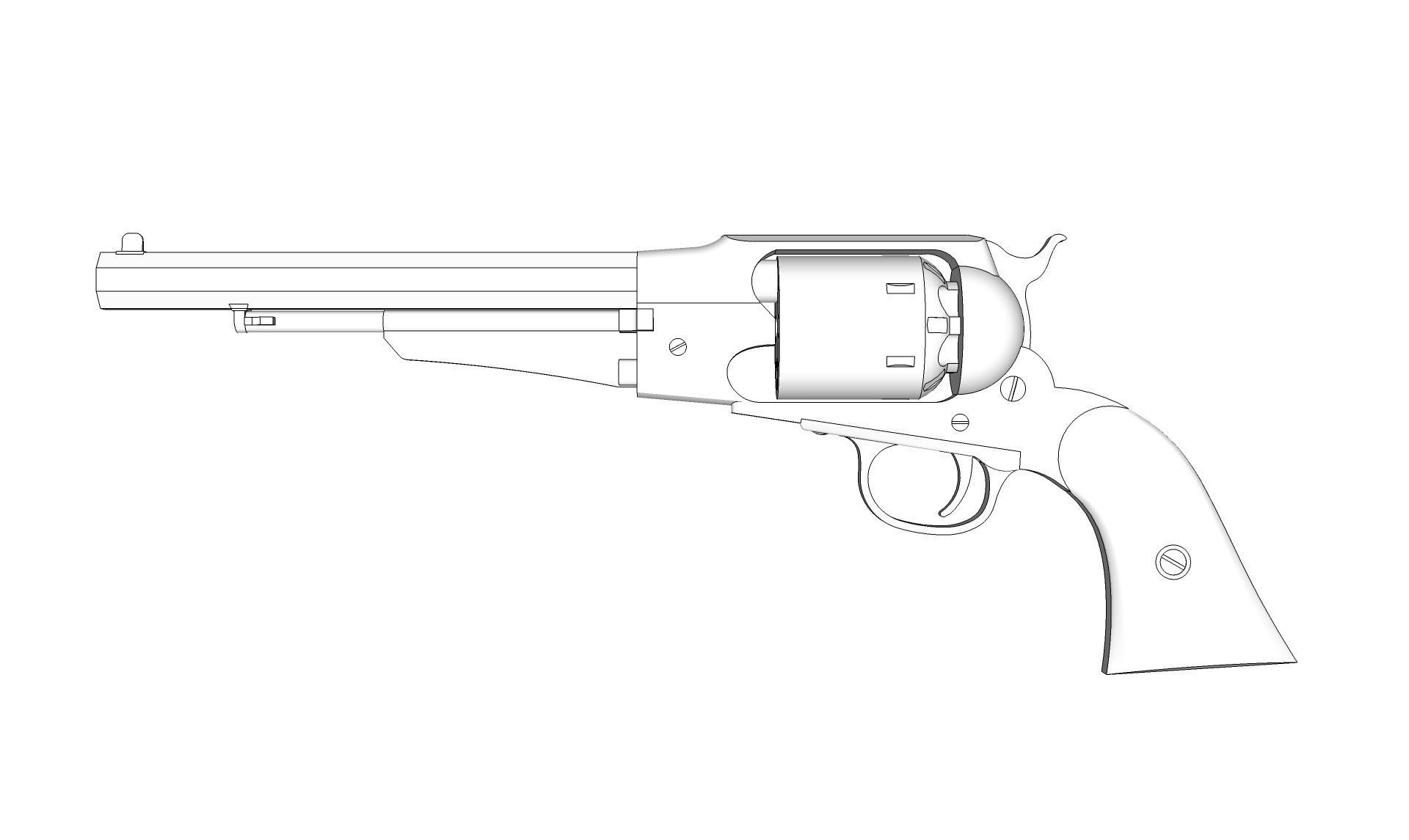 Gun Revolver Pistol 3D model | CGTrader