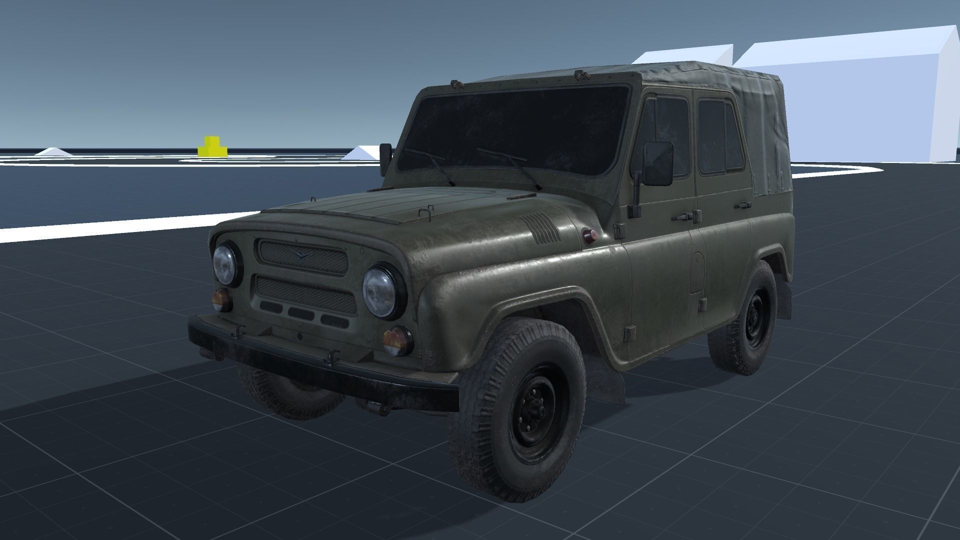 3D model UAZ Hunter military vehicle VR / AR / low-poly | CGTrader