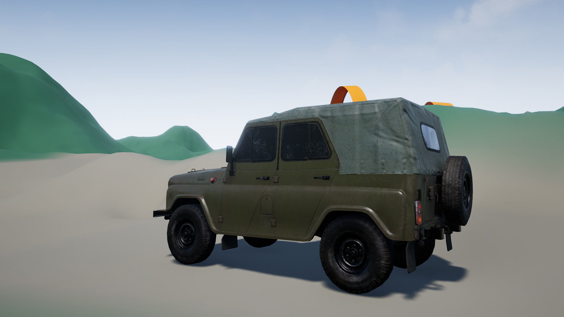 3D model UAZ Hunter military vehicle VR / AR / low-poly | CGTrader