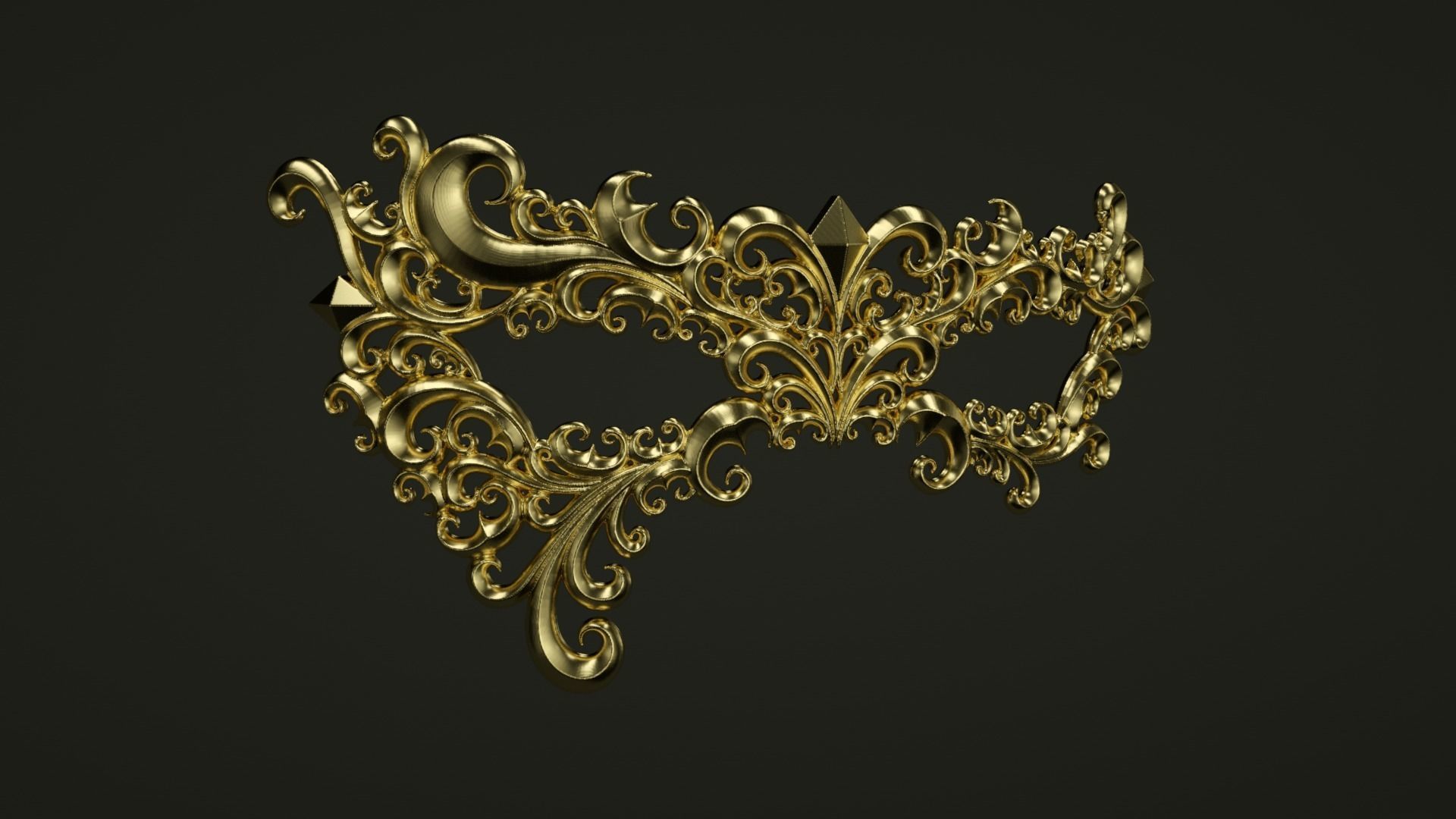 Carnival Mask 3D model 3D printable | CGTrader