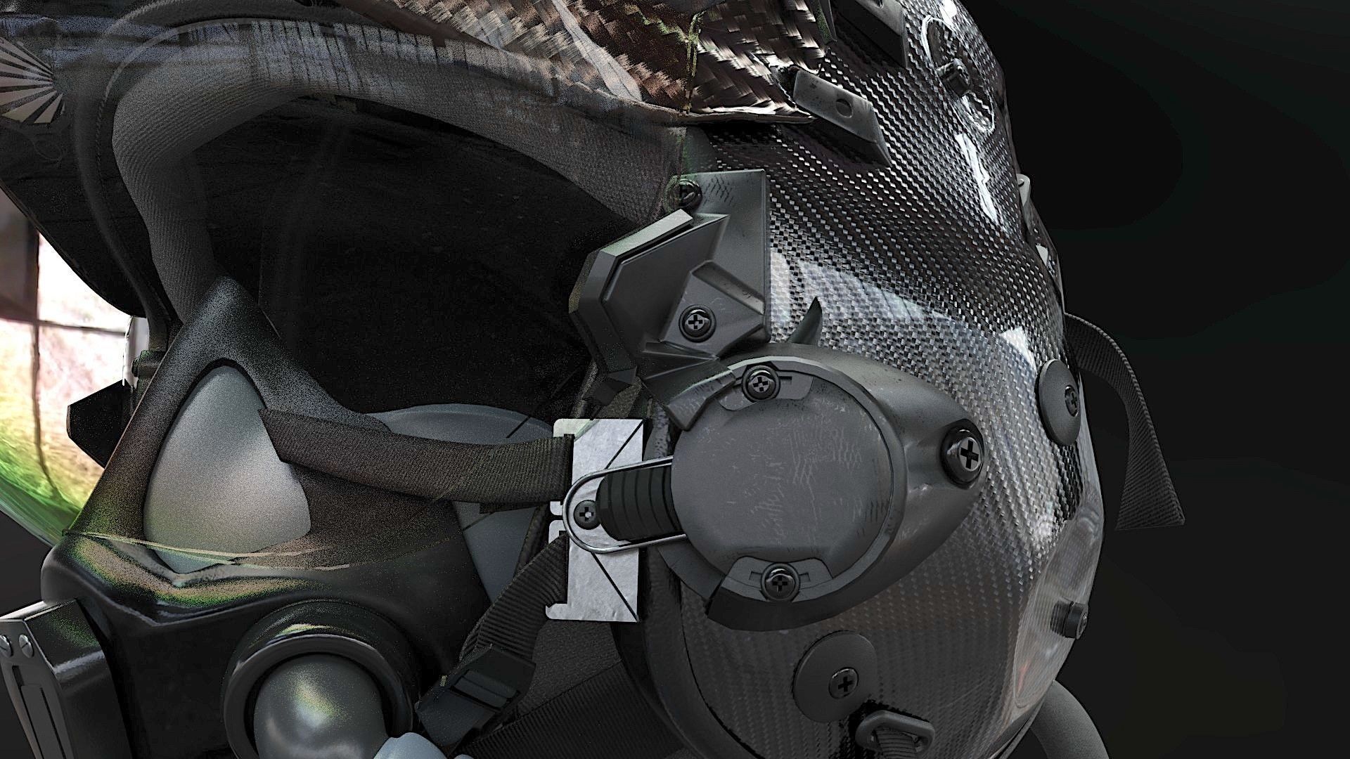 FLIGHT SUIT F35 Helmet 3D model | CGTrader