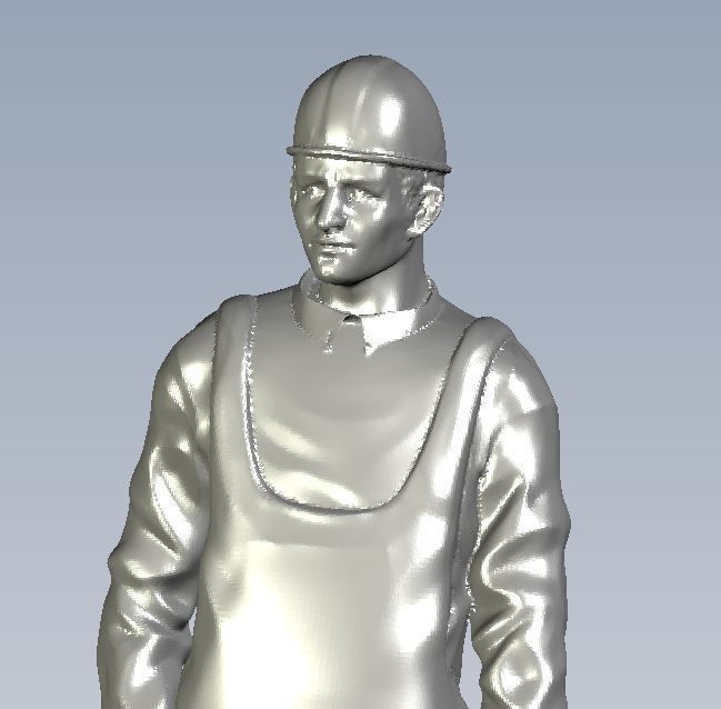 Construction worker builder man 3D model 3D printable | CGTrader