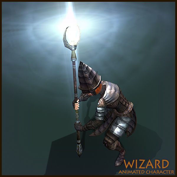 3D model Animated Wizard Baby Light Version VR / AR / low-poly rigged ...