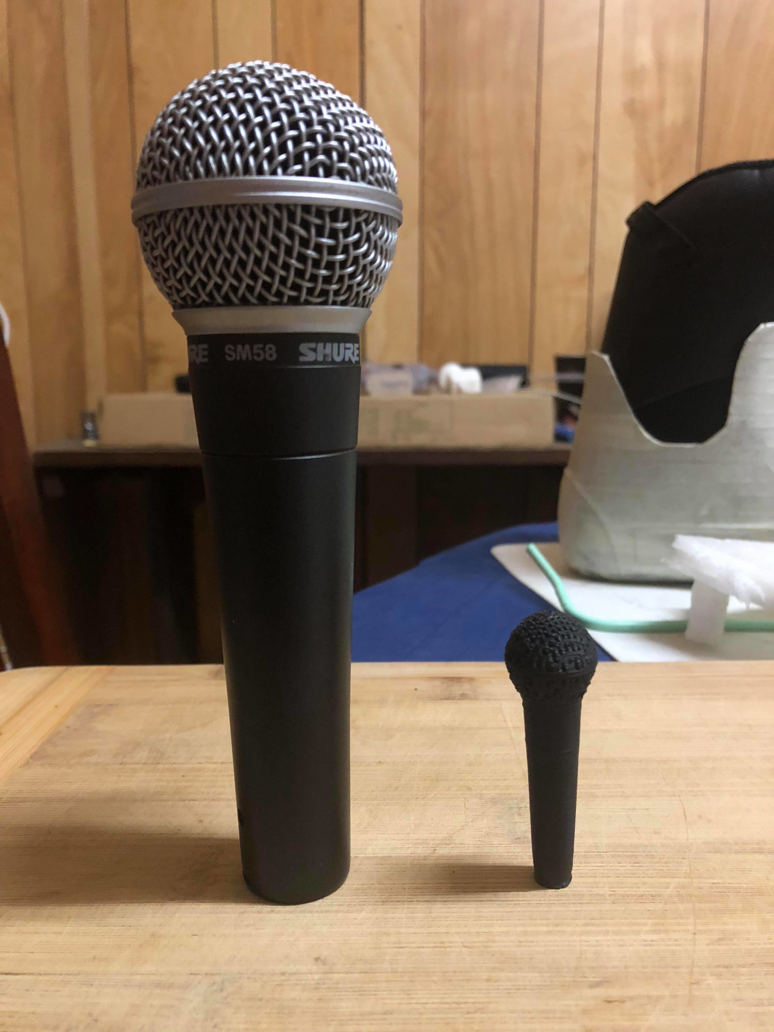 Shure SM-58 Miniature Microphone Replica free 3D model 3D printable ...