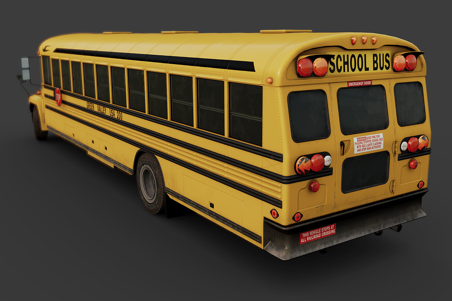 3D model School Bus VR / AR / low-poly | CGTrader